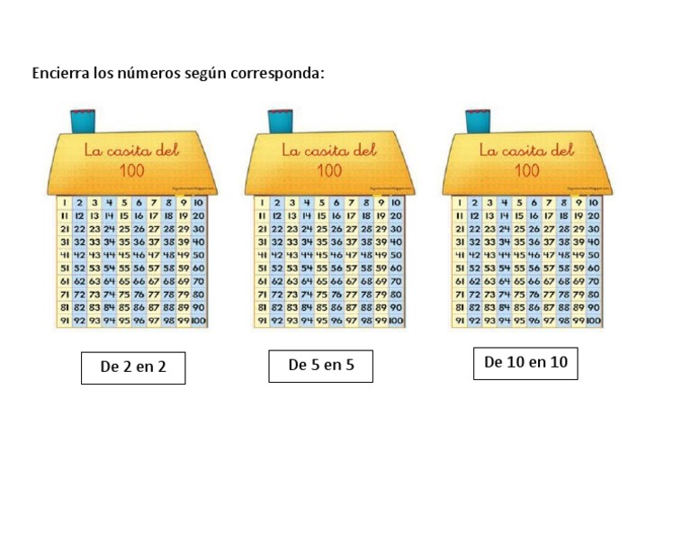 Números: Series de 2, 5 y 10 | PDF