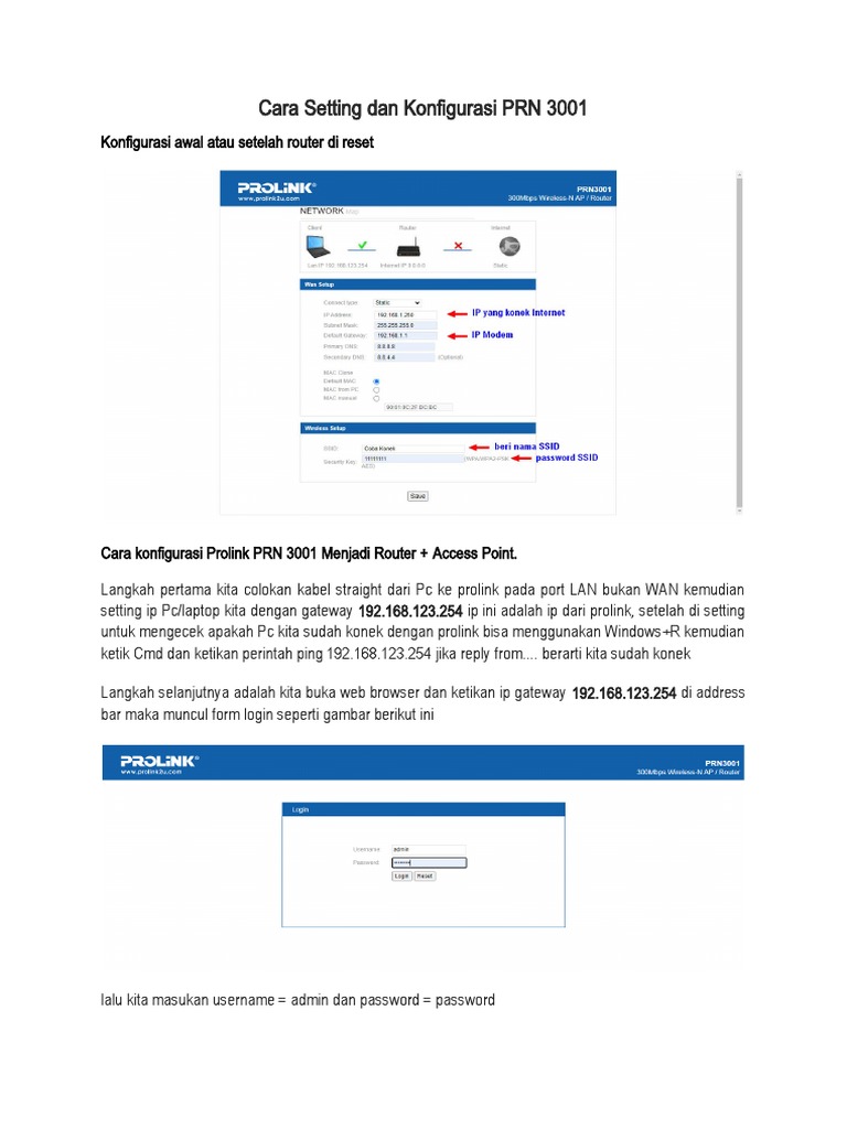 Cara Setting Dan Konfigurasi PRN 3001 | PDF