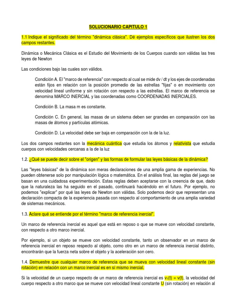 Fin Sol1 | PDF | Dinámica (Mecánica) | Aceleración
