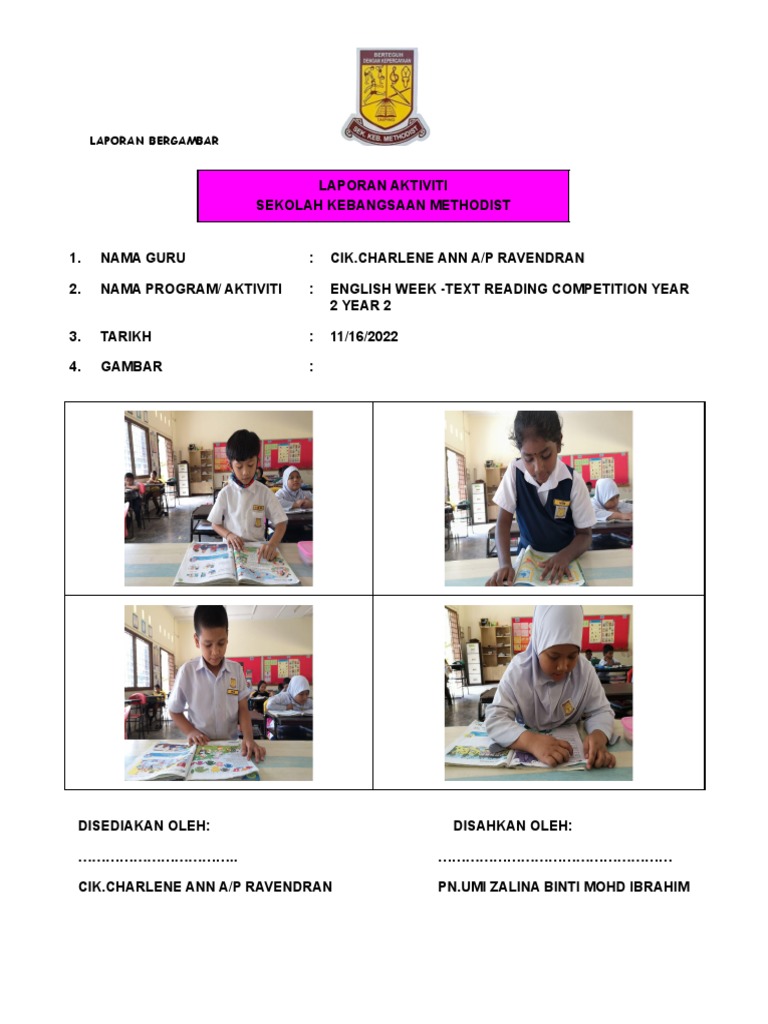 11 - 16 - 2022 English Week - Text Reading Competition Year 2 Year 2 | PDF
