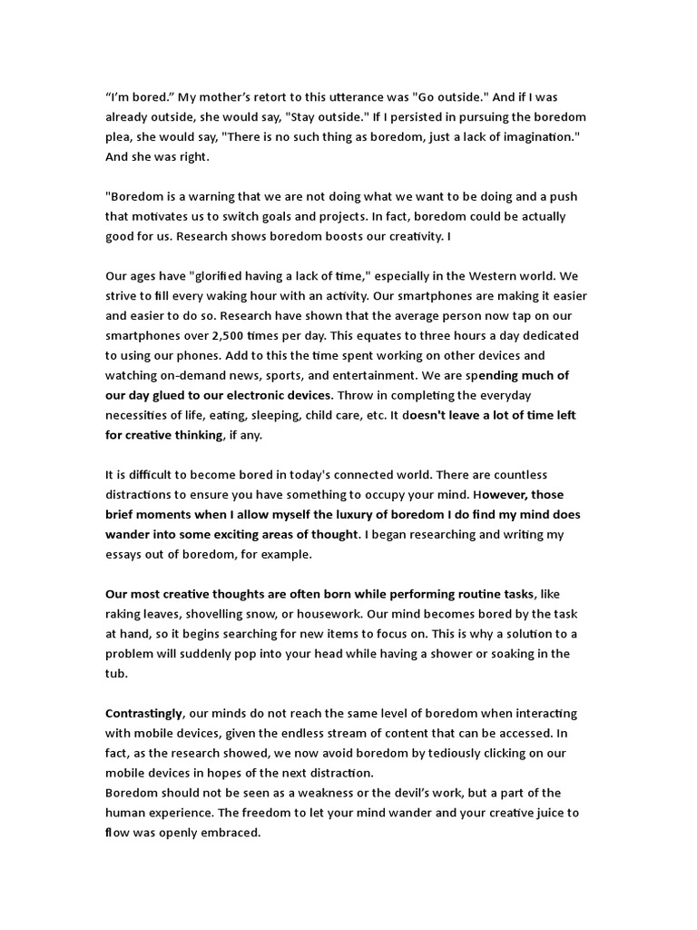 Embrace Boredom | PDF | Cognition | Cognitive Science