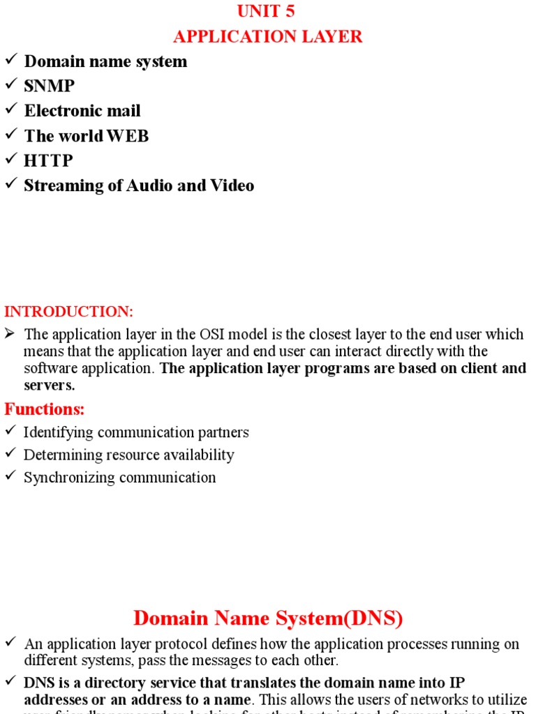 Unit 5 CN | PDF | World Wide Web | Internet & Web