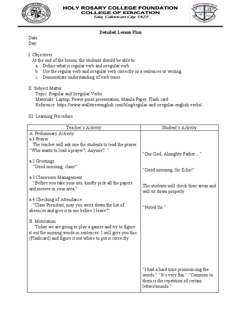 Detailed Lesson Plan 2 | PDF | Poetry | Teachers