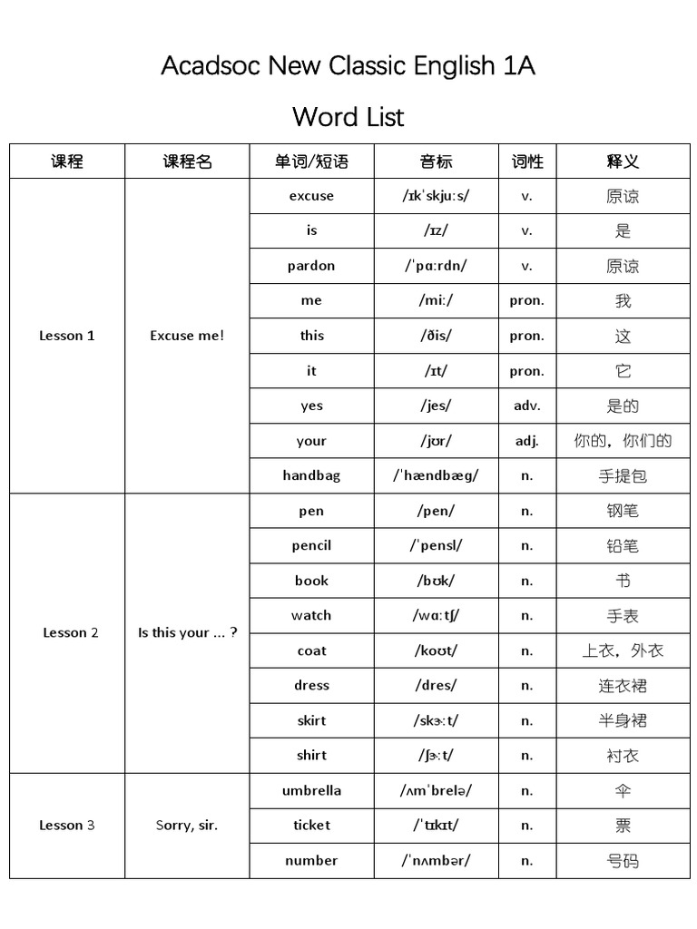word-list-pdf