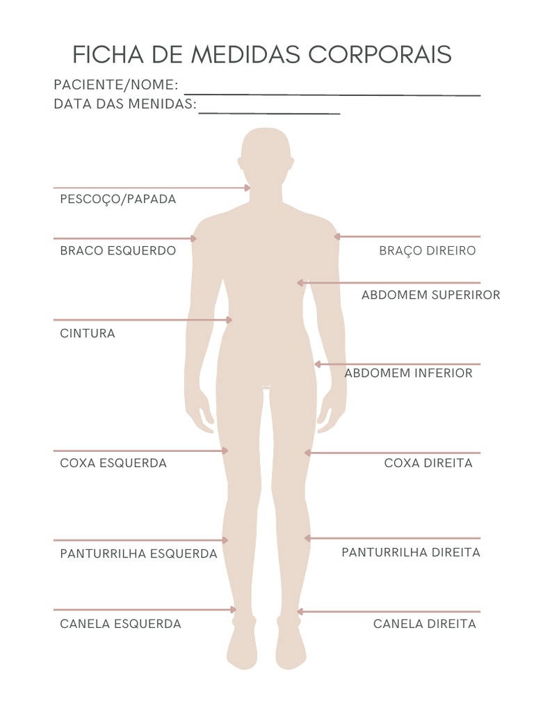 Ficha Corporal Medidas PDF | PDF