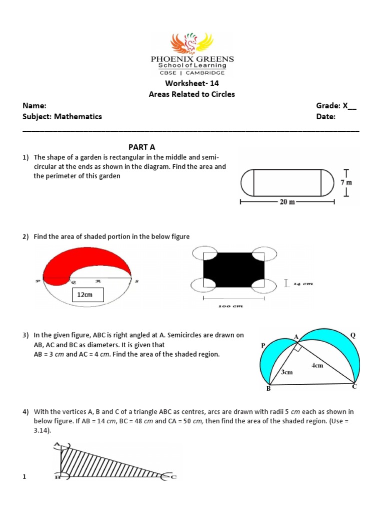 Area Related To Circles | PDF | Circle | Area