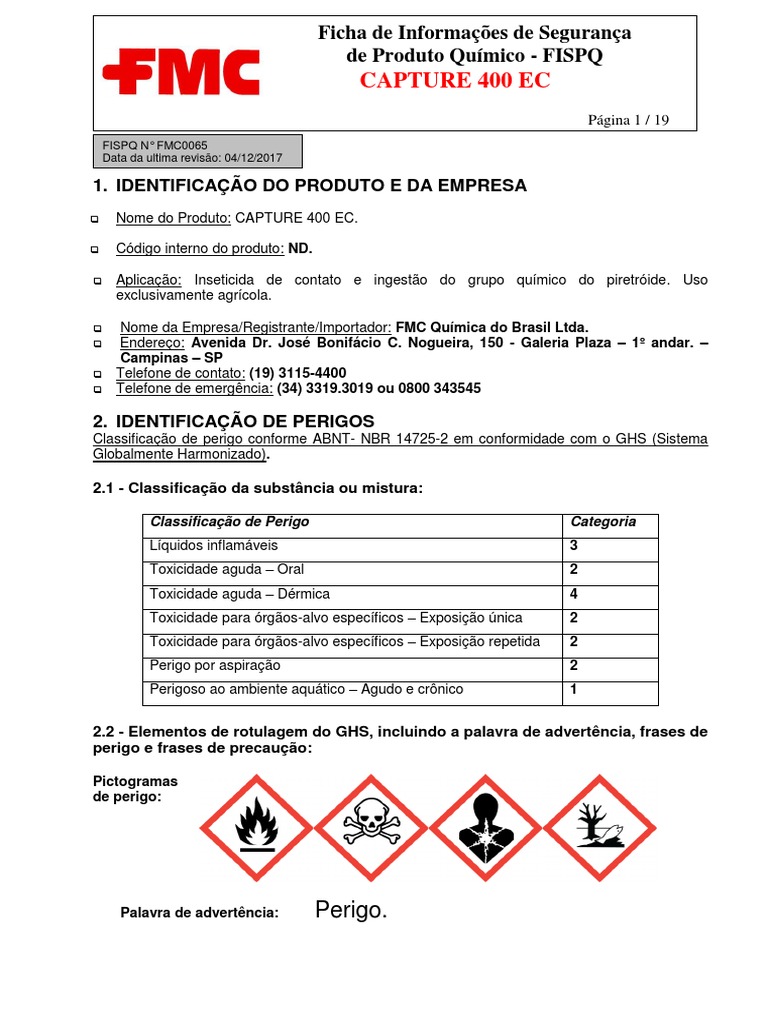 Capture 400 Ec 2017. | PDF | Embalagem e rotulagem | Química