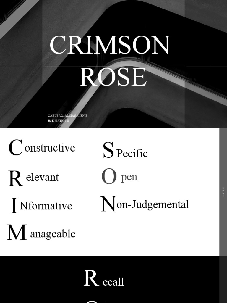 Crimson Rose and Characteristics of Constructive Feedback Final | PDF