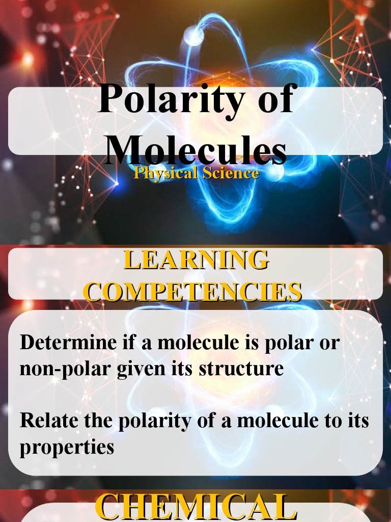Molecular Polarity | PDF | Chemical Polarity | Chemical Bond