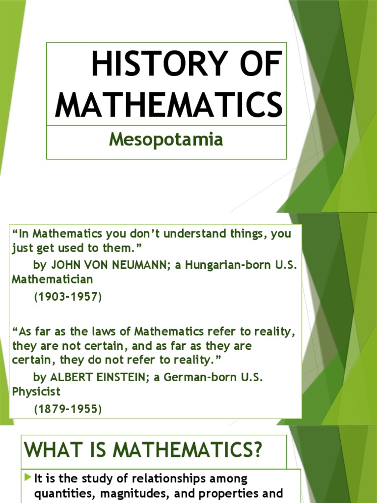 History of Mathematics | PDF | Mesopotamia | Mathematics