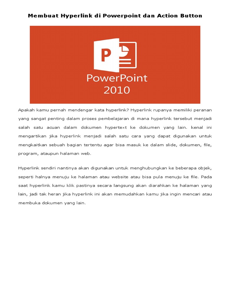 Hyperlink Dan Action Button | PDF | Ilmu Sosial | Komputer