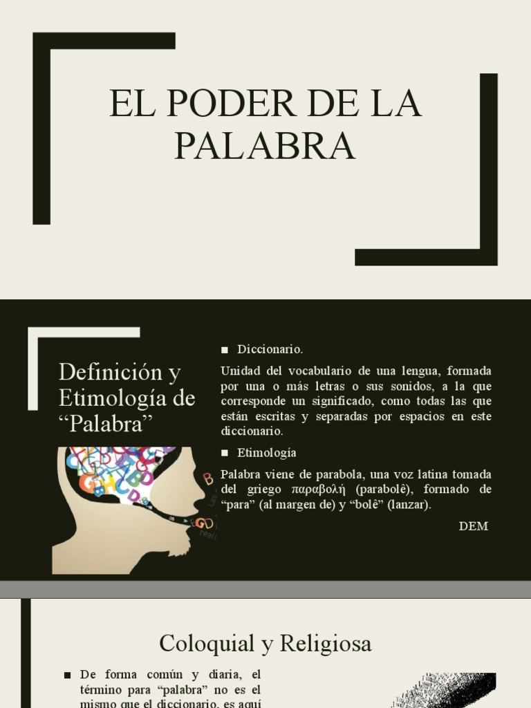 El Poder Transformador de la Palabra | PDF | Palabra | Diccionario