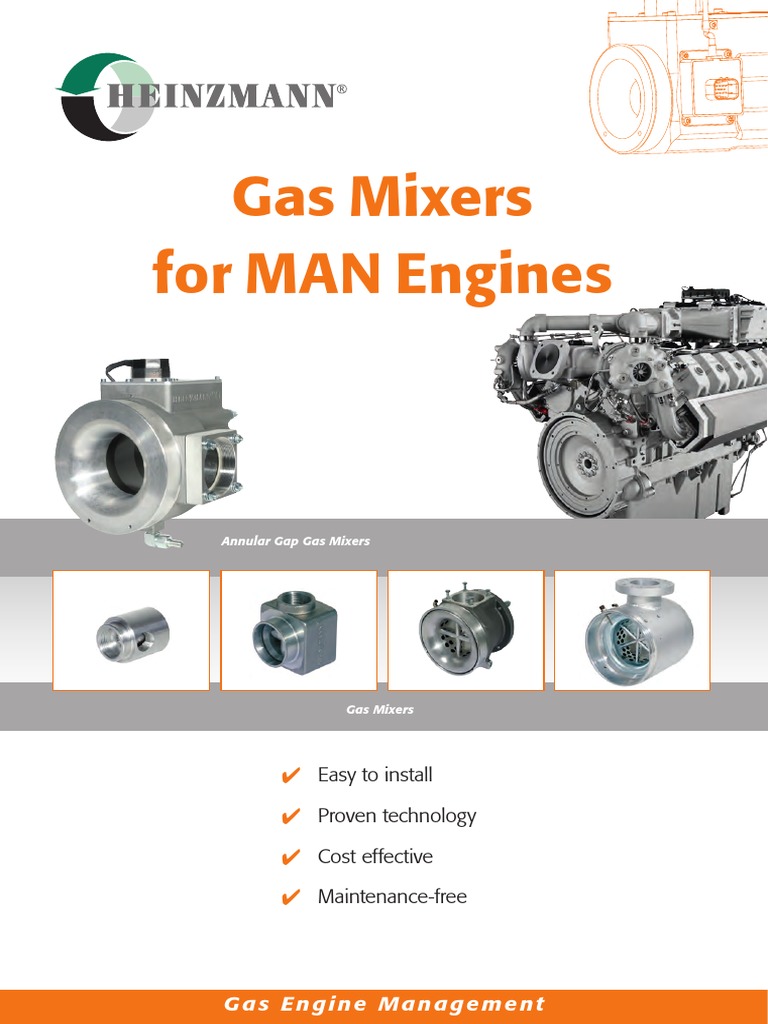 LEA HEINZMANN Gas Mixers For MAN Engines e | PDF | Valve | Throttle