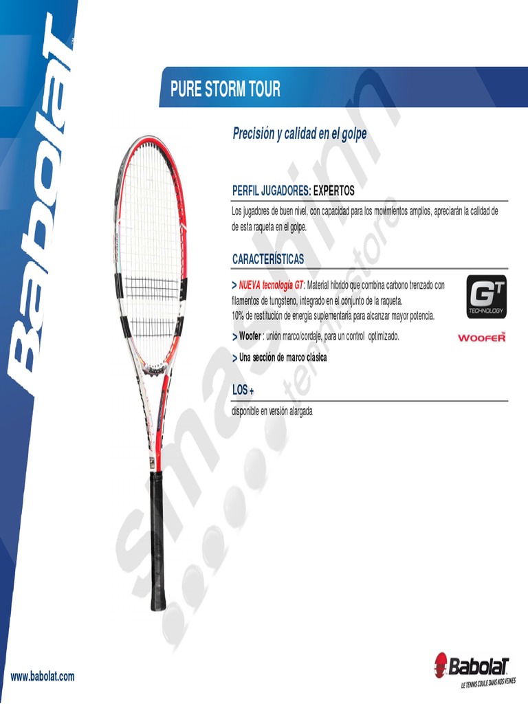 Raqueta Babolat Pure Storm Tour Expert | PDF | Equipo deportivo