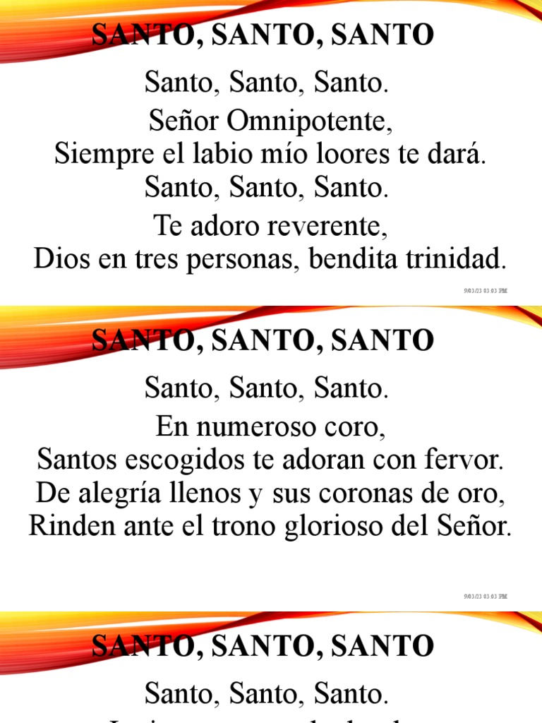 Santo, Santo, Santo | PDF