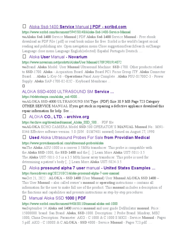 Aloka SSD 1400 Final | PDF | Software | Computer Science