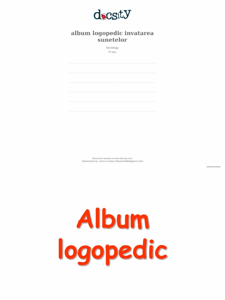 Album Logopedic Invatarea Sunetelor | PDF