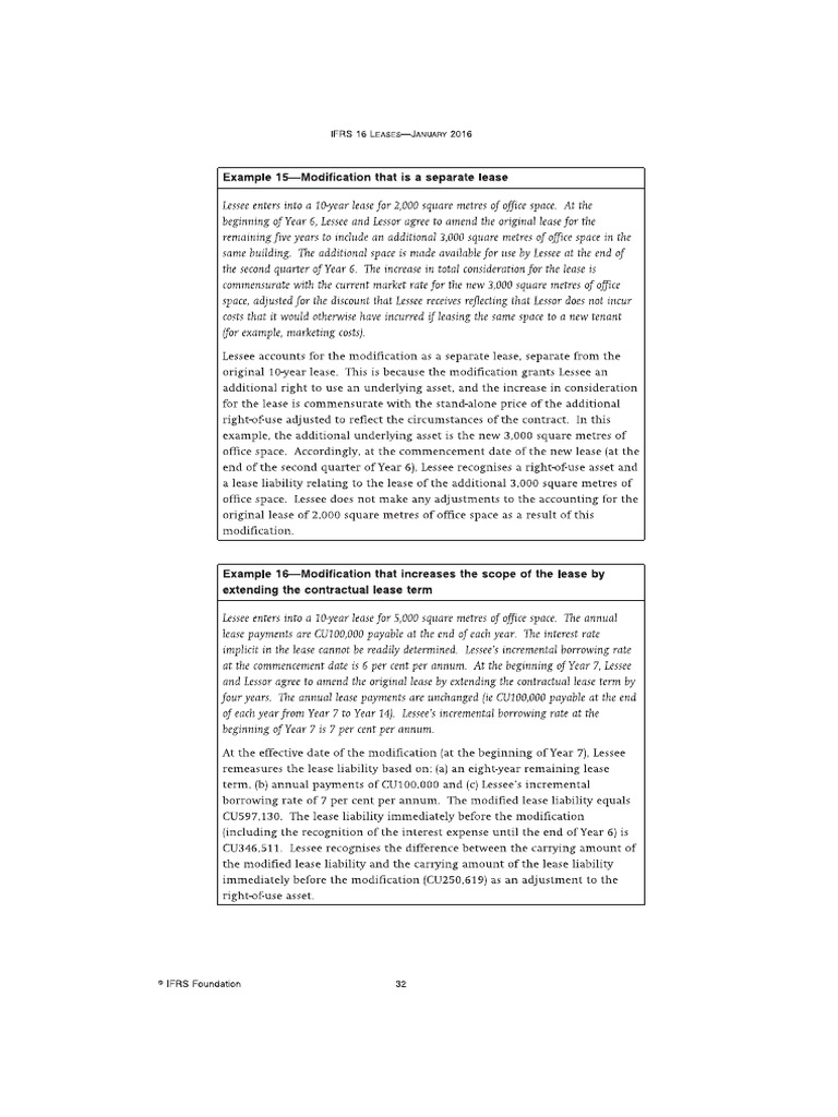 IFRS 16 - Illustrative Examples (Modifications) PDF | PDF