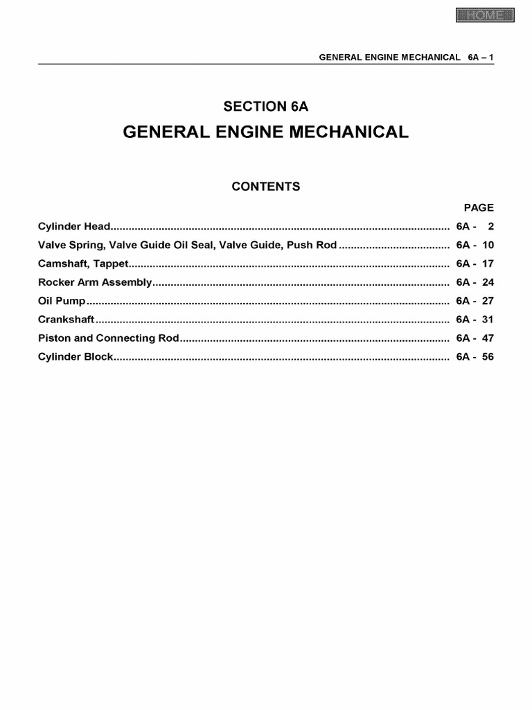 General Engine Mechanical | PDF