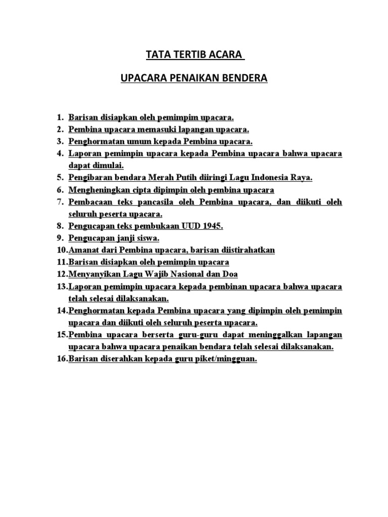 Tata Tertib Acara | PDF