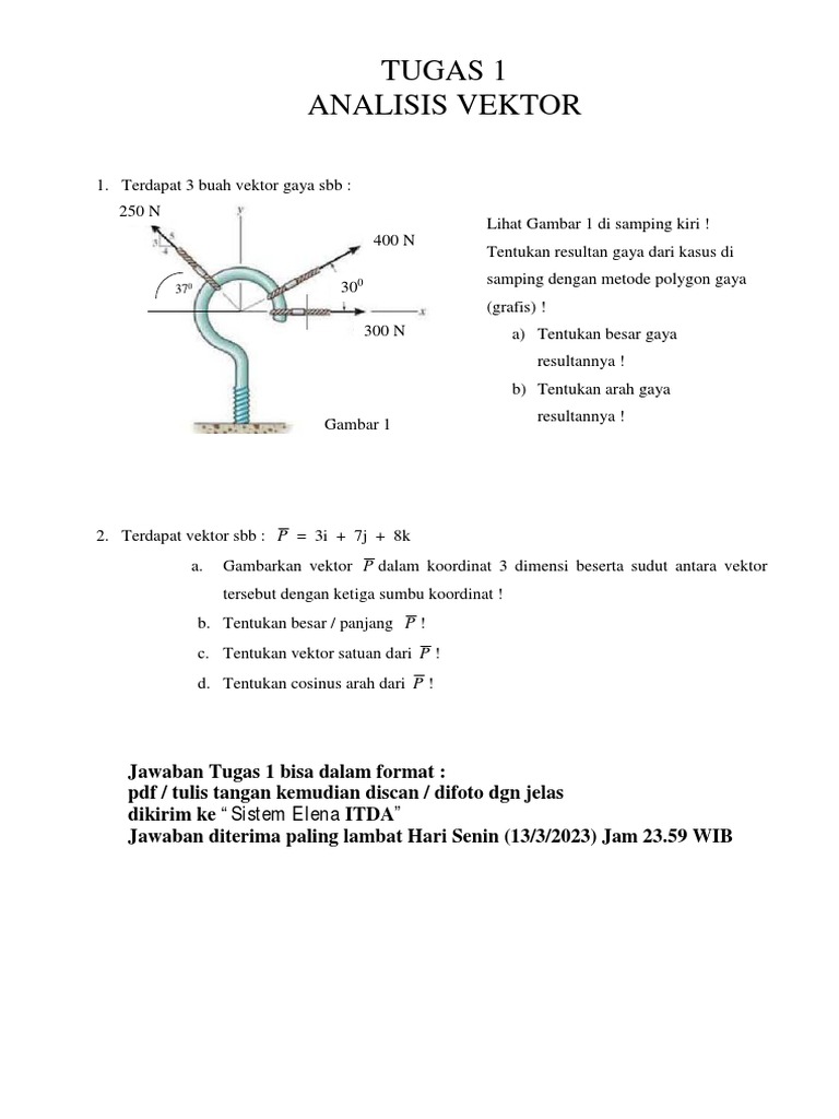 Tugas Analisis Vektor dan Gaya | PDF
