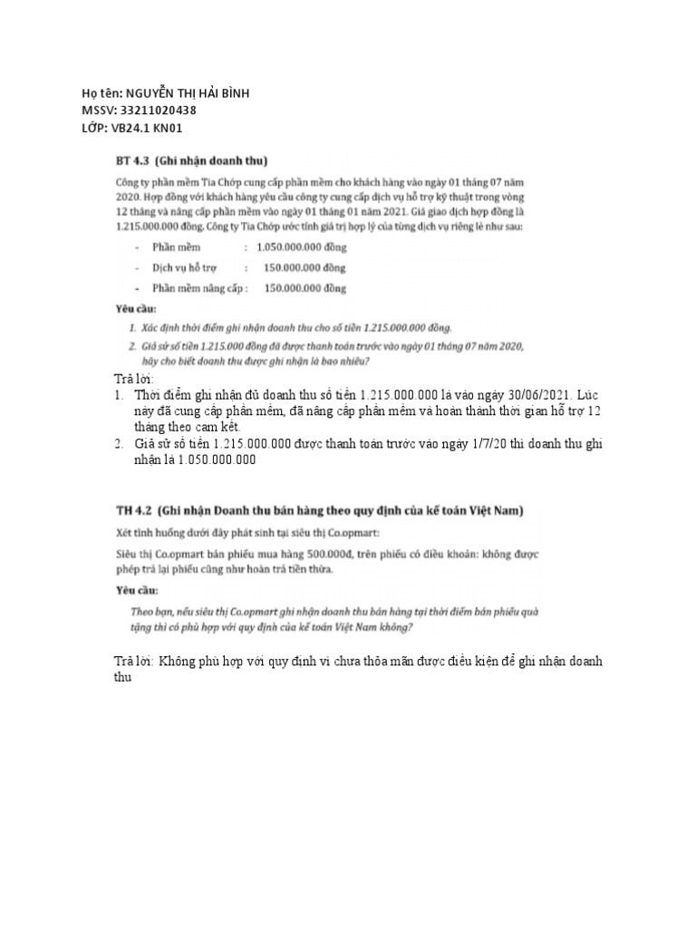 Bai Tap Chuong 4 | PDF