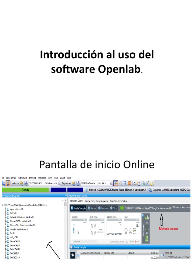 Guía de uso del software Openlab | PDF