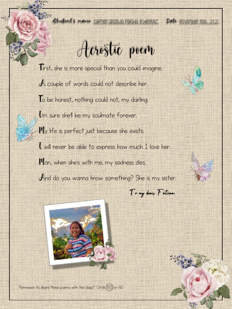 Acrostic Poem PDF | PDF