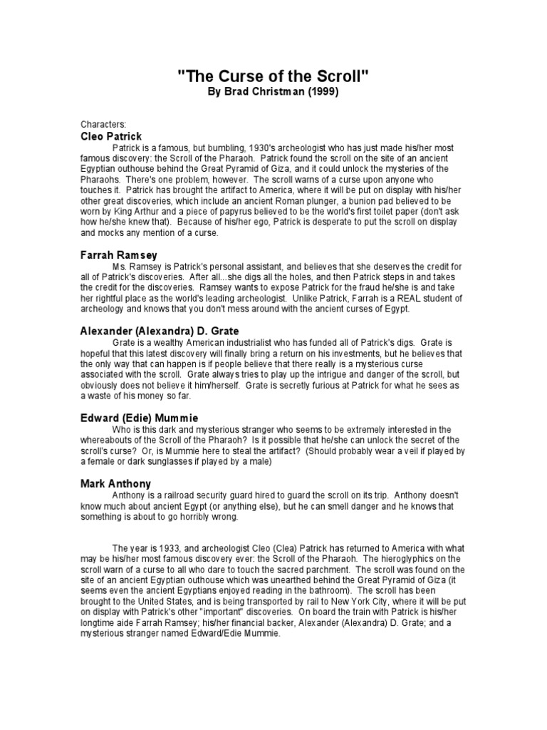 Curse of The Scroll | PDF | Ancient Egypt | Mummy