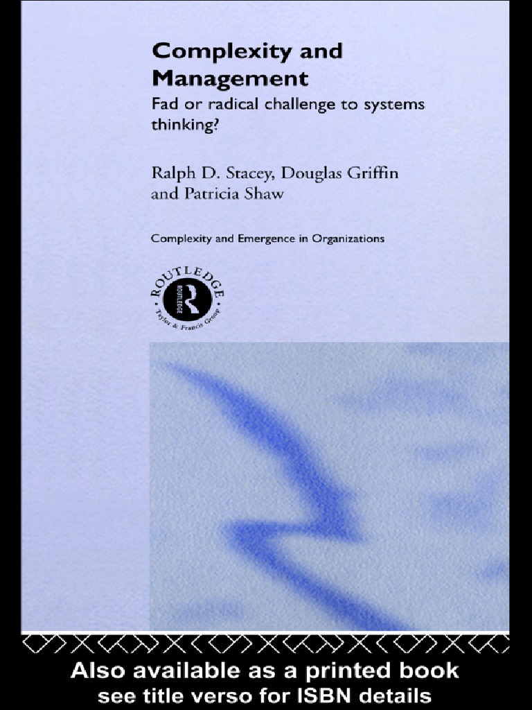 Complexity and Management Book PDF | PDF | Thought | Systems Theory