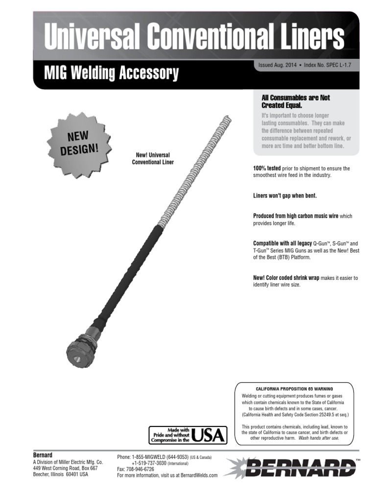 L17 Universal Conventional Liners | PDF | Manufactured Goods ...