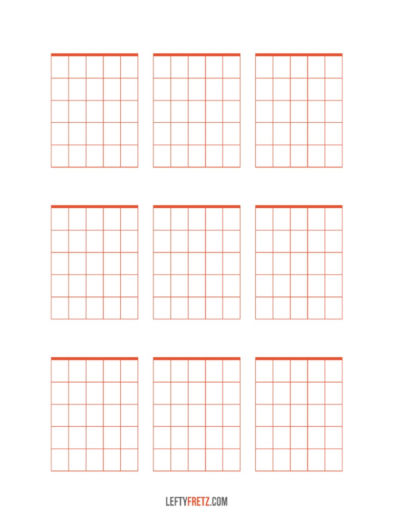 3x3-Blank-Guitar-Chord-Chart - 3x3-Blank-Guitar-Chord-Chart PDF | PDF