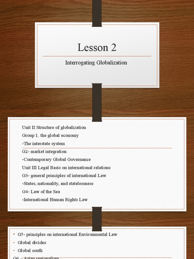 Lesson 2: Interrogating Globalization | PDF | Globalization | Balance Of Payments