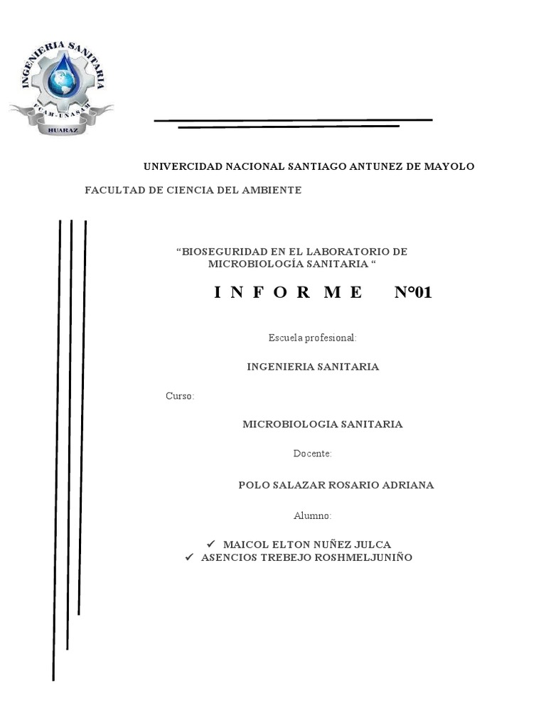 Informe 01 Micro | PDF | Laboratorios | Microbiología
