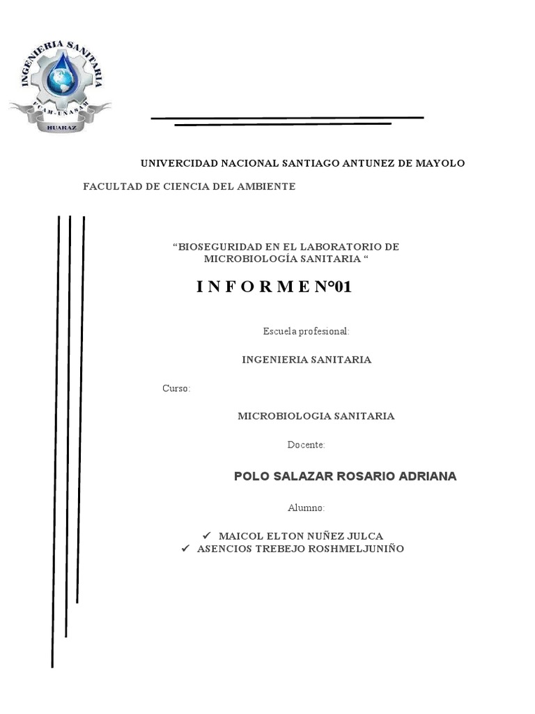 Informe 01 Micro | PDF | Laboratorios | Microbiología