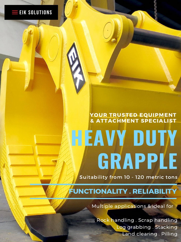 Grapple Brochure - EIKS | PDF | Manufactured Goods | Equipment