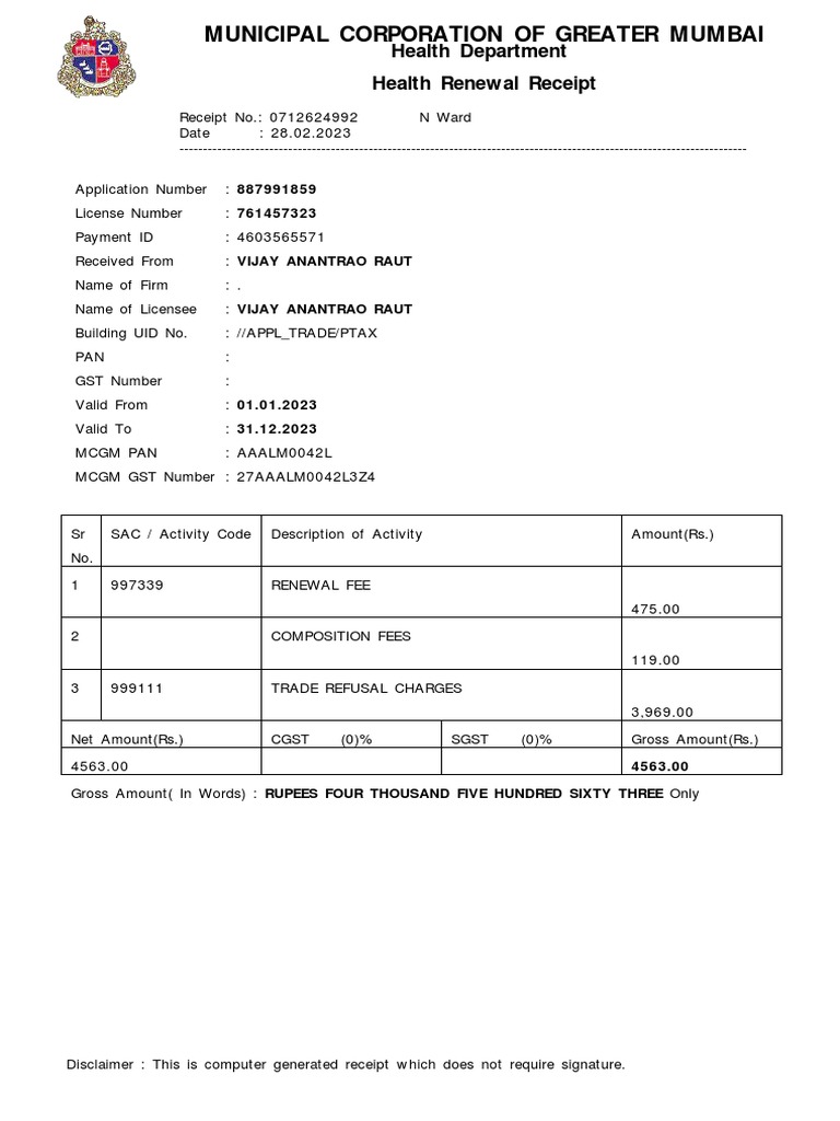 Municipal Corporation of Greater Mumbai: Health Department Health ...