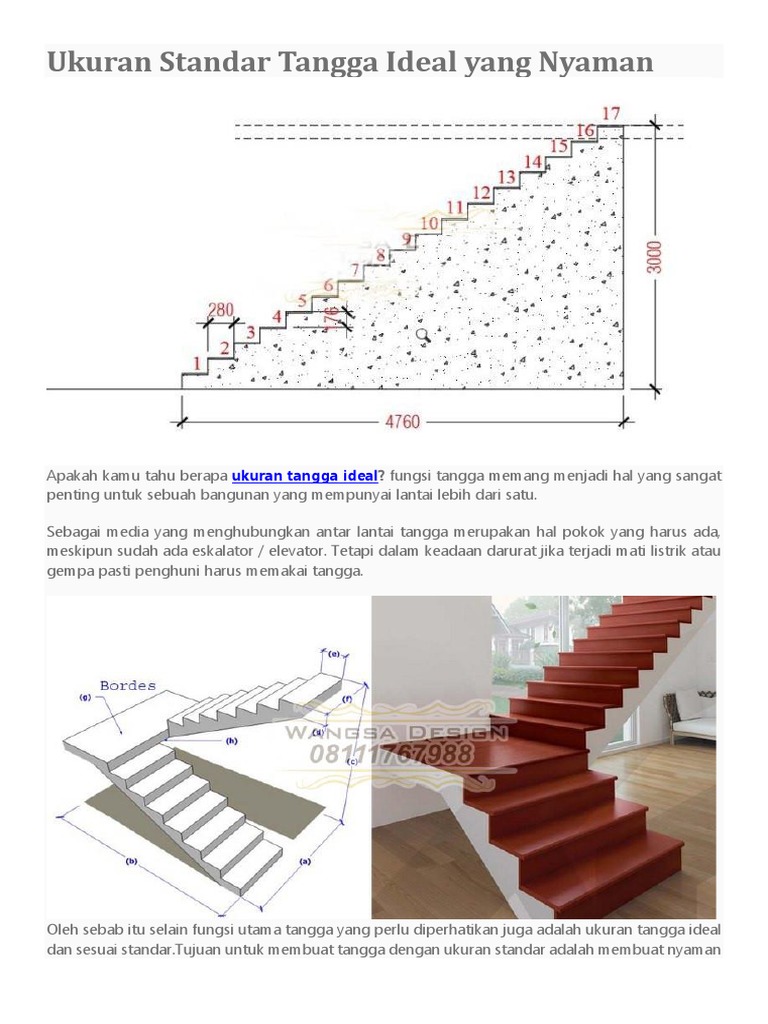 Ukuran Standar Tangga Ideal | PDF