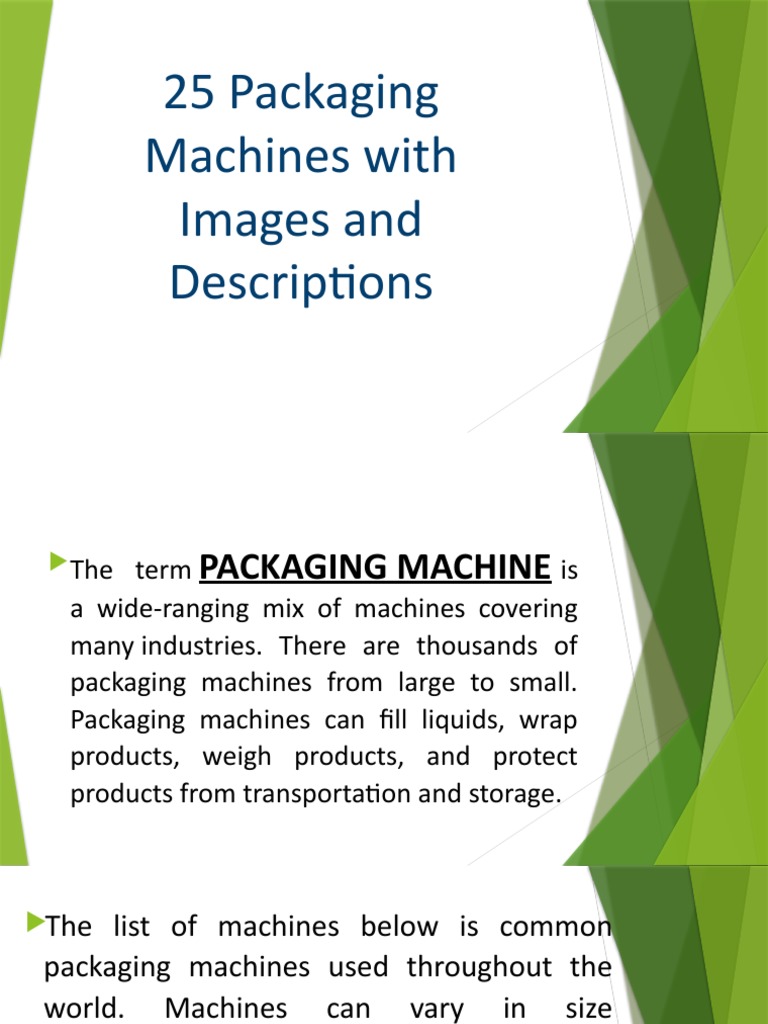 Packaging Machines | PDF | Packaging And Labeling | Business Process