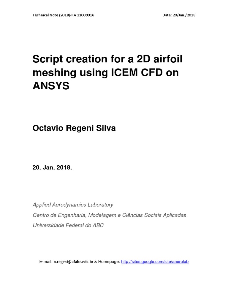 Script Creation For A 2D Airfoil Meshing Using ICEM CFD On ANSYS | PDF | Vertex (Graph Theory ...