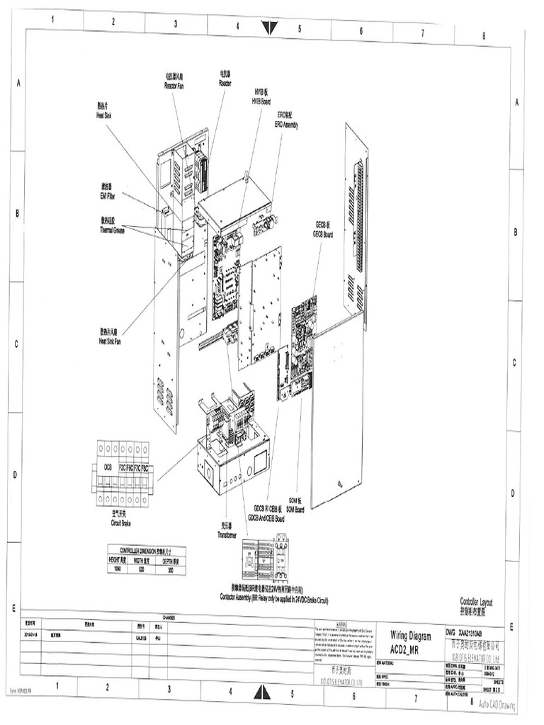 Otis Xizi ACD2 MR Diagramas XAA21310AB PDF | PDF