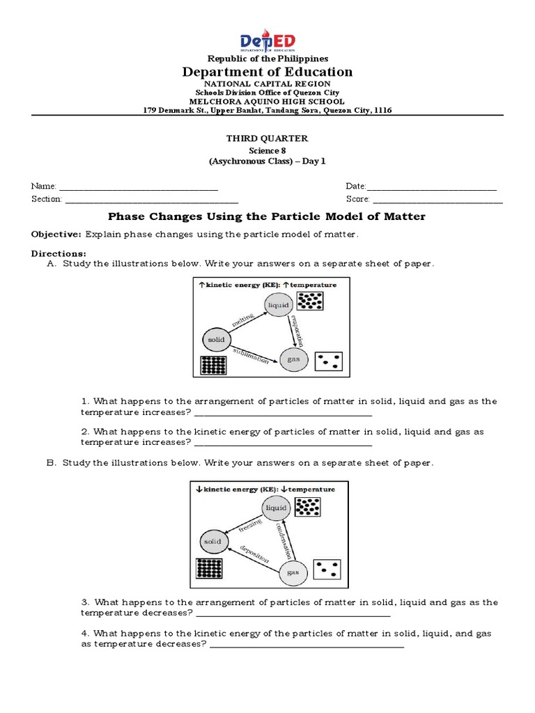 Phase Change | PDF | Phase (Matter) | Gases