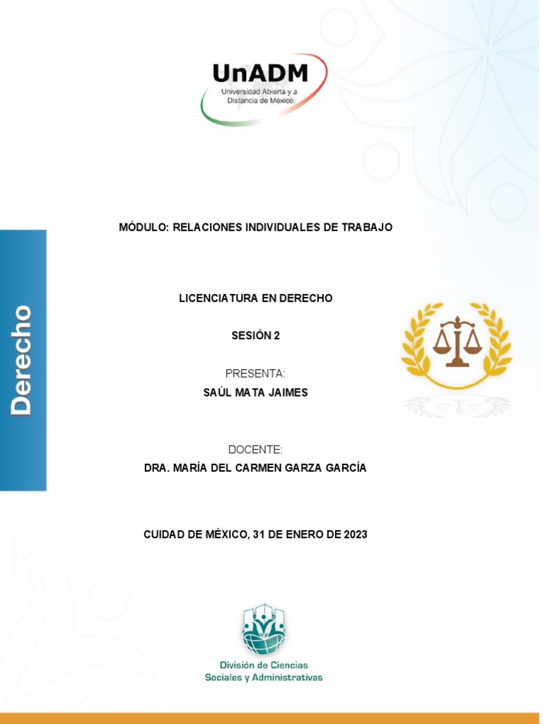 Módulo: Relaciones Individuales de Trabajo: Presenta | Descargar gratis PDF | Derecho laboral ...