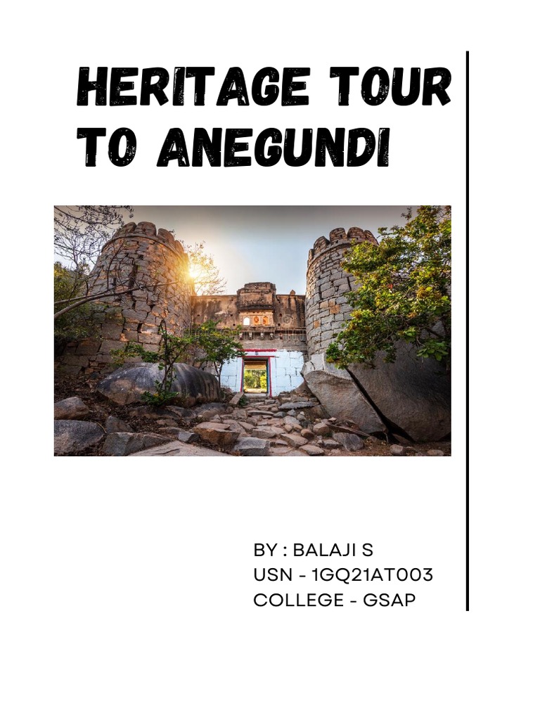 Heritage Tour To Anegundi | PDF | Social Science | Home & Garden