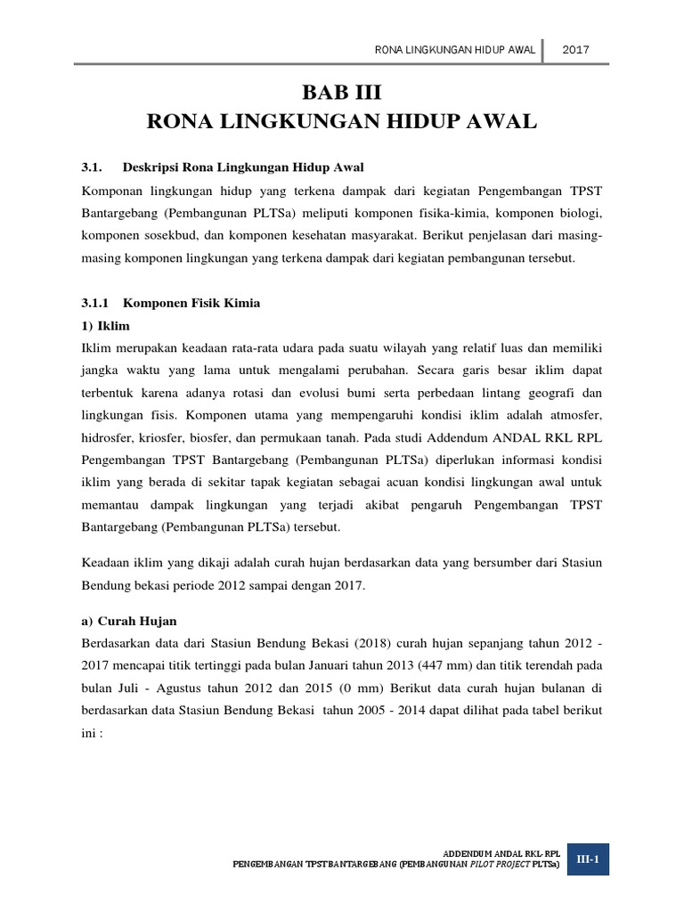 BAB 3 - Rona Lingkungan - Rev3 PDF | PDF | Sains & Matematika