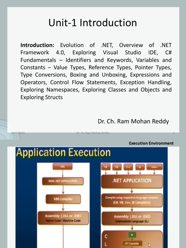 Unit 1 2 Pdf Language Integrated Query C Sharp Programming Language