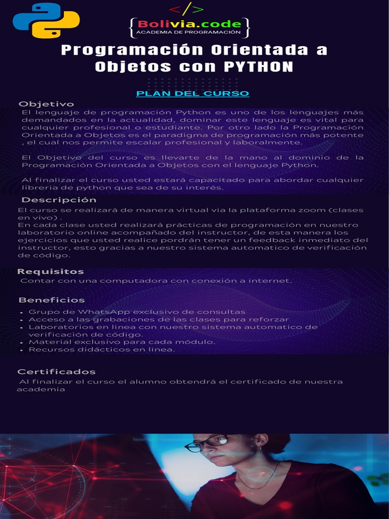 Programación Orientada A Objetos Con Python Pdf Python Lenguaje De 