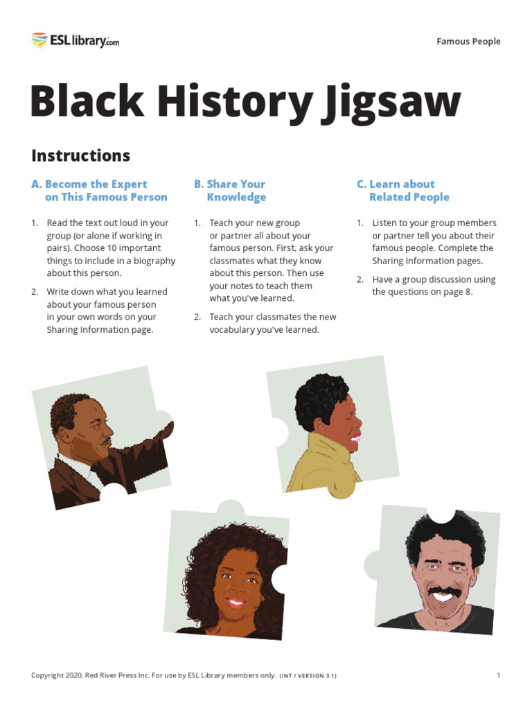 80 Black-History-Jigsaw US Student | PDF | Oprah Winfrey | Maya Angelou