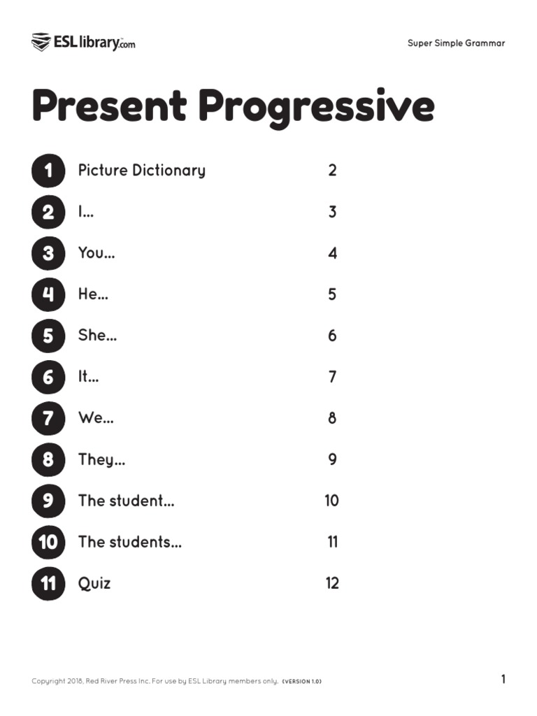 123 Present-Progressive US Student | PDF