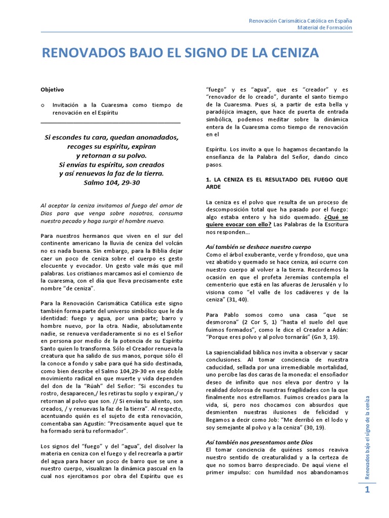 Renovados Bajo El Signo de La Ceniza | PDF | Jesús | Resurrección